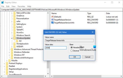 Stop Windows 10 from upgrading to next version and Set the target ...