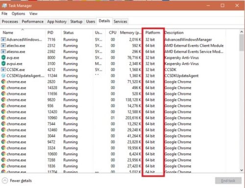 32-bit or 64-bit application - How to tell?