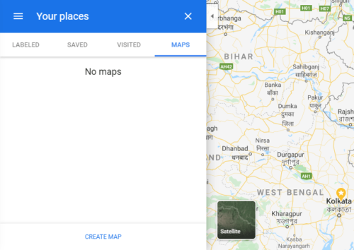 Create Custom Map in Google Maps with landmarks and routes