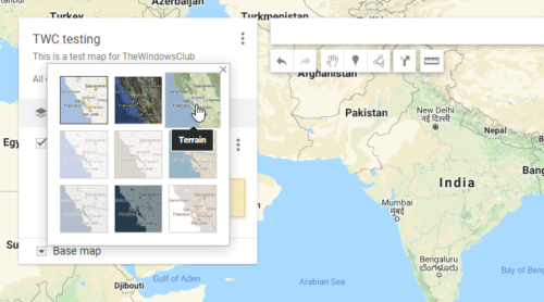 Create Custom Map in Google Maps with landmarks and routes