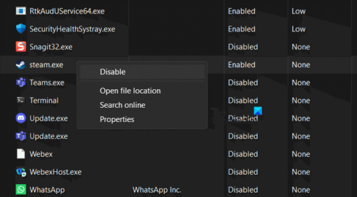 How to stop Steam launching automatically after Windows boot