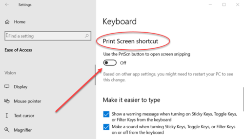 Ease of Access Keyboard Settings on Windows 11/10