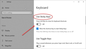 Ease of Access Keyboard Settings on Windows 11/10