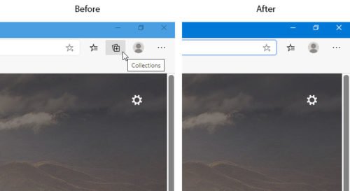 How to show or hide Collections button in Microsoft Edge browser