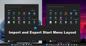 How to Import, Export Start Menu layout in Windows 11