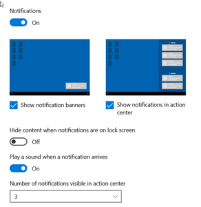 How to manage Notification settings in Windows 10