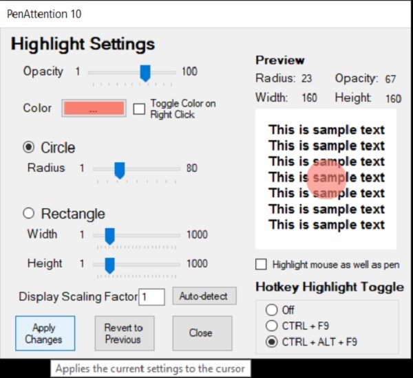PenAttention: Free Mouse Pointer and Cursor Highlighter for PC