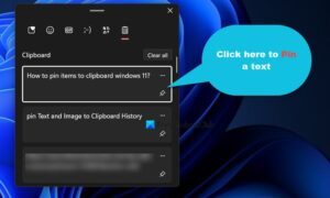 How to pin Text and Image to Clipboard History in Windows 11/10