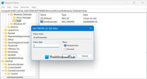 How to change Default Scheduled Scan Type in Windows Defender
