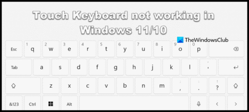 Touch keyboard not working in Windows 11/10