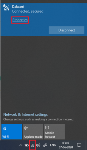 How to check WiFi Security type in Windows 11