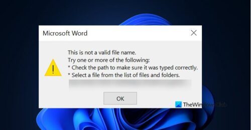 OneDrive not saving Word documents, This is not a valid file name