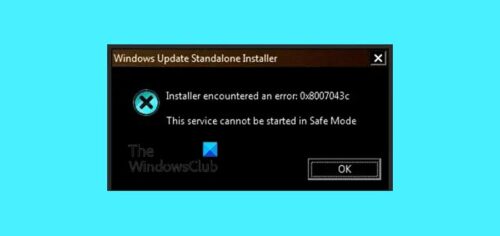 Fix Windows Update error 0x8007043c