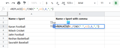 How To Insert Comma In Excel After First Word In Each Cell