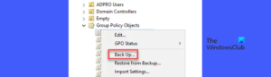 Manage, Restore, Backup Group Policy Objects in Windows 11