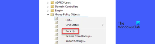 Manage, Restore, Backup Group Policy Objects in Windows 11