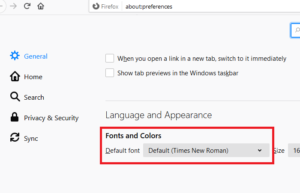 How to change Default Font in Chrome, Edge and Firefox