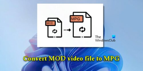 How to convert MOD video file to MPG format on PC