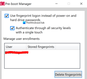 That fingerprint has already been set up on another account