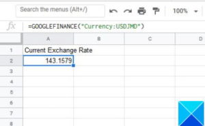 How to convert Currency and get Stock Data in Google Sheets
