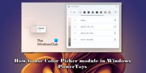 How to use Color Picker module in PowerToys