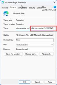 How to change Microsoft Edge Cache Size in Windows 11/10