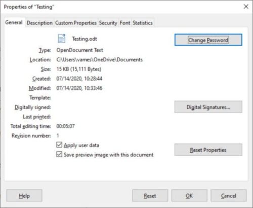 How to Encrypt and add Passwords to LibreOffice documents