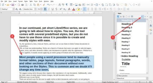 What are Styles and how to use them in LibreOffice?