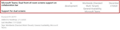 Microsoft Teams to allow users to join meetings with two monitors