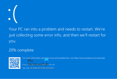 NO MORE IRP STACK LOCATIONS Blue Screen on Windows