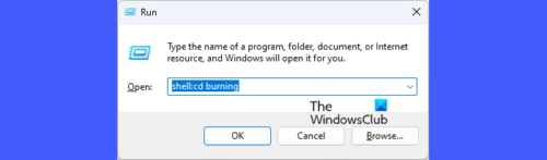 You have files waiting to be burned to disc message in Windows 11