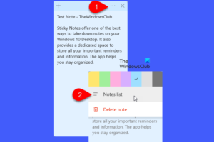 How to reopen a closed Sticky Note in Windows 11/10