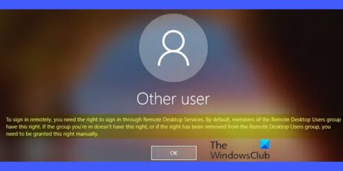To sign in remotely, sign in through Remote Desktop Services