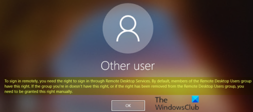 To sign in remotely, you need to sign in through Remote Desktop Services