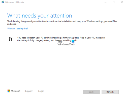 Fix Firmware update failed in Windows 11/10