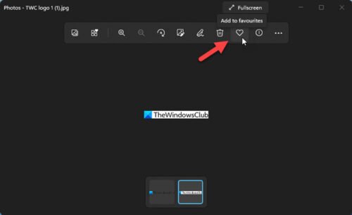 How to add Favorites to Photos app in Windows 11/10