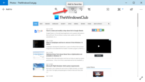 How to add Favorites to Photos app in Windows 11/10