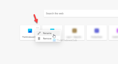 Add, remove, manage Quick Links on New Tab page in Edge