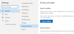 How to download or export mailbox from Outlook.com