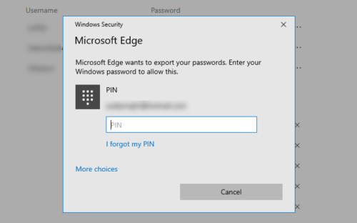 How to import or export saved passwords from Microsoft Edge