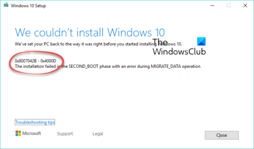 Fix Windows Upgrade error 0x8007042B – 0x4000D