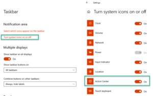 Windows 10 Action Center missing
