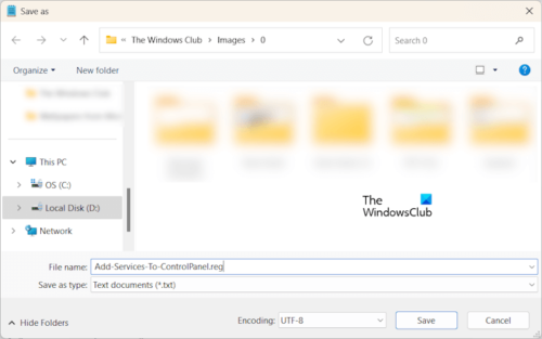 How to add Services.msc to Control Panel in Windows 11