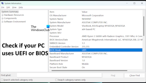Check if your PC supports UEFI or BIOS