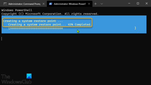 Create System Restore Point With Command Prompt Or Powershell