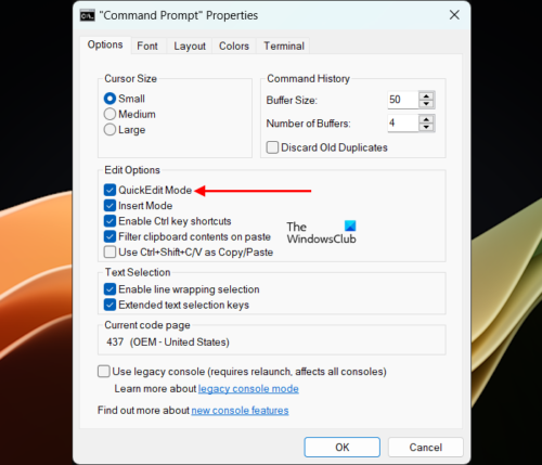 TAB key for Auto-complete not working in Command Prompt