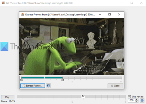How to extract Frames from animated GIF Images