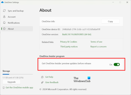 How to join OneDrive Insider Preview Program
