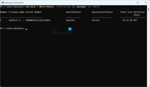 List Hard Drives using Command Prompt and PowerShell