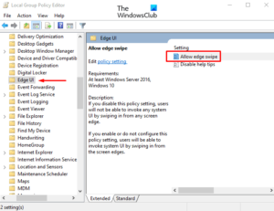 How to Disable Screen Edge Swipe in Windows 11/10